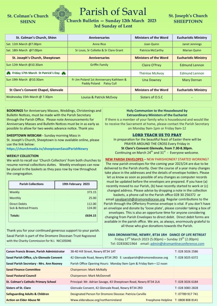 Bulletins - Saval Parish